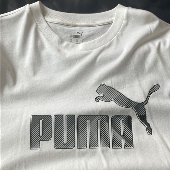 Puma | Shirts | Puma White Graphic Tshirt | Poshmark